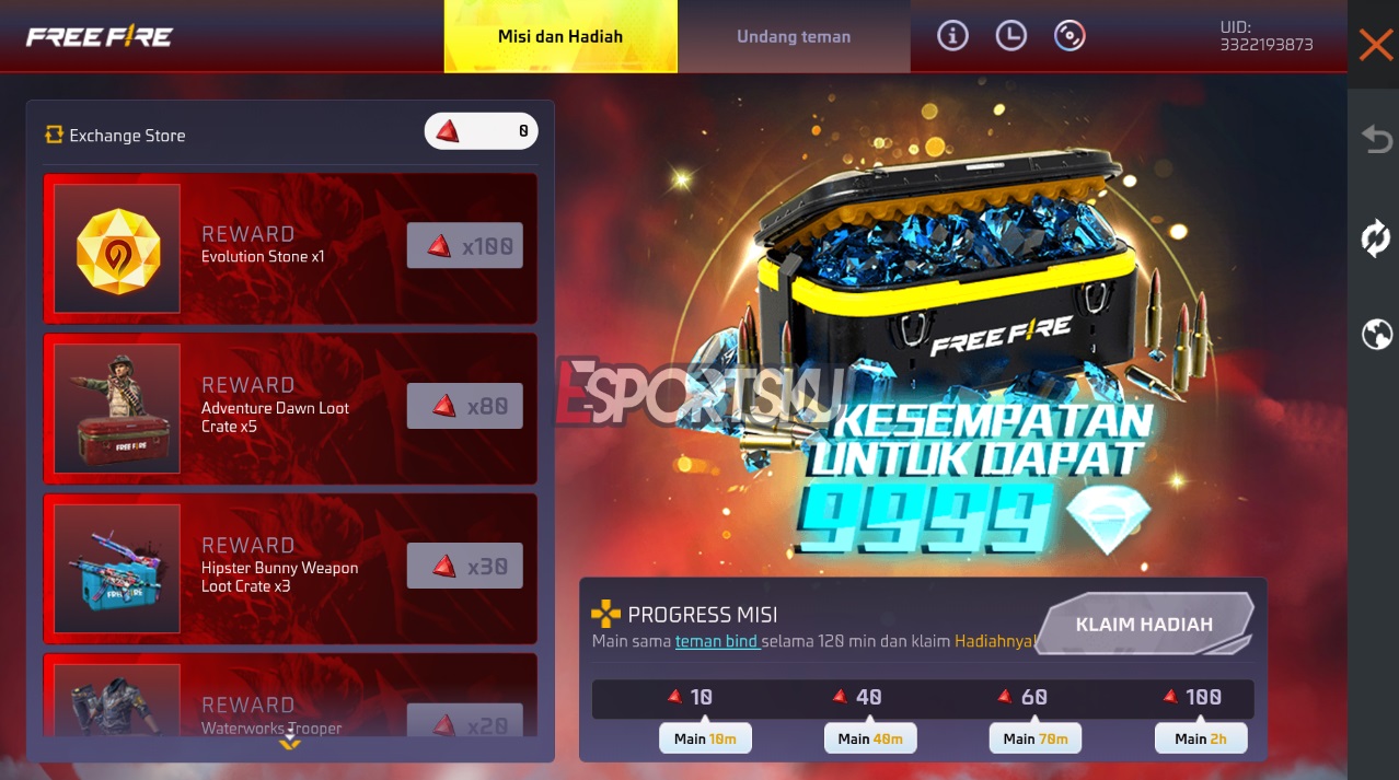 Gratis 9999 Diamond Devil May Cry di Free Fire (FF) – Esportsku