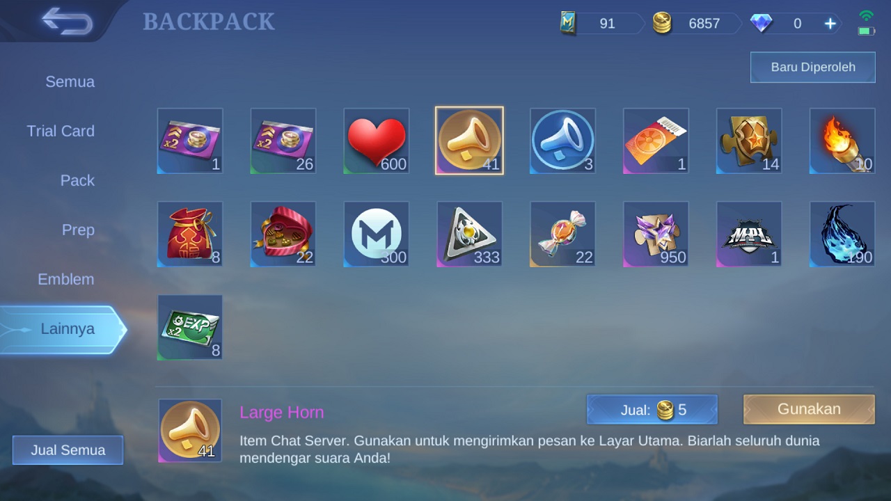 Perbedaan Chat Large dan Small Horn Mobile Legends (ML) – Esportsku