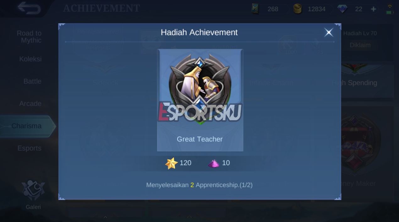 Achievement Great Teacher Mobile Legends (ML), Guru Terbaik! – Esportsku