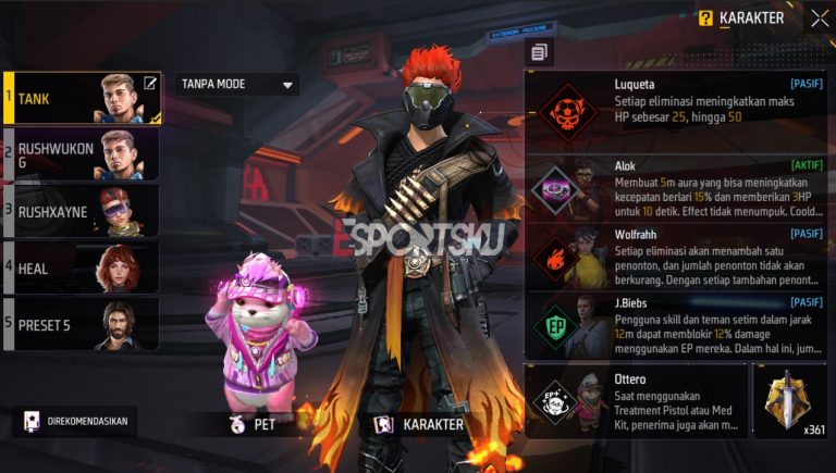 Apa Itu Karakter Preset Free Fire (FF) – Esportsku