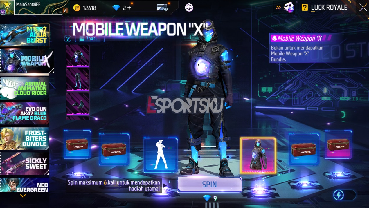 Cara Dapatkan Bundle Mobile Weapon X Free Fire (FF) – Esportsku