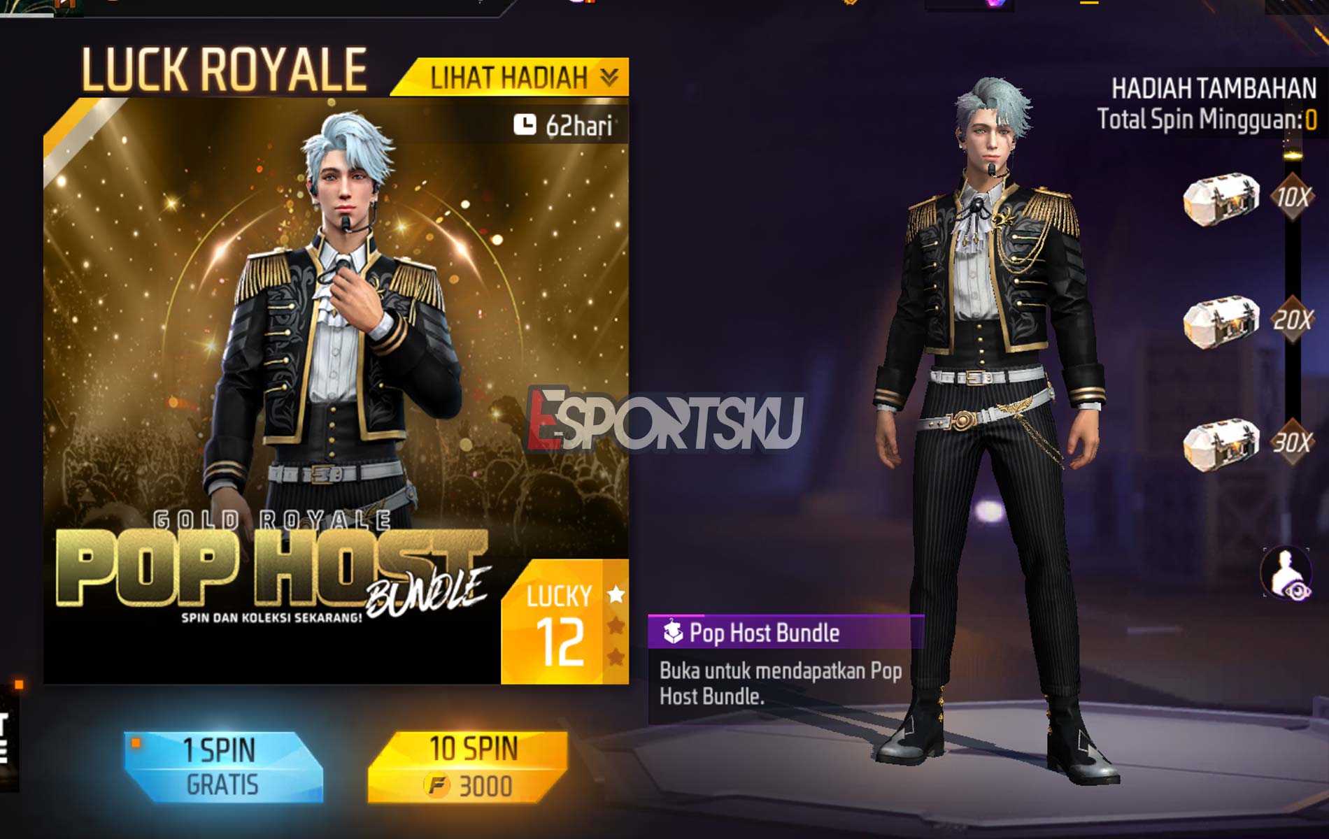 Cara Dapatkan Pop Host Bundle Free Fire (FF) – Esportsku