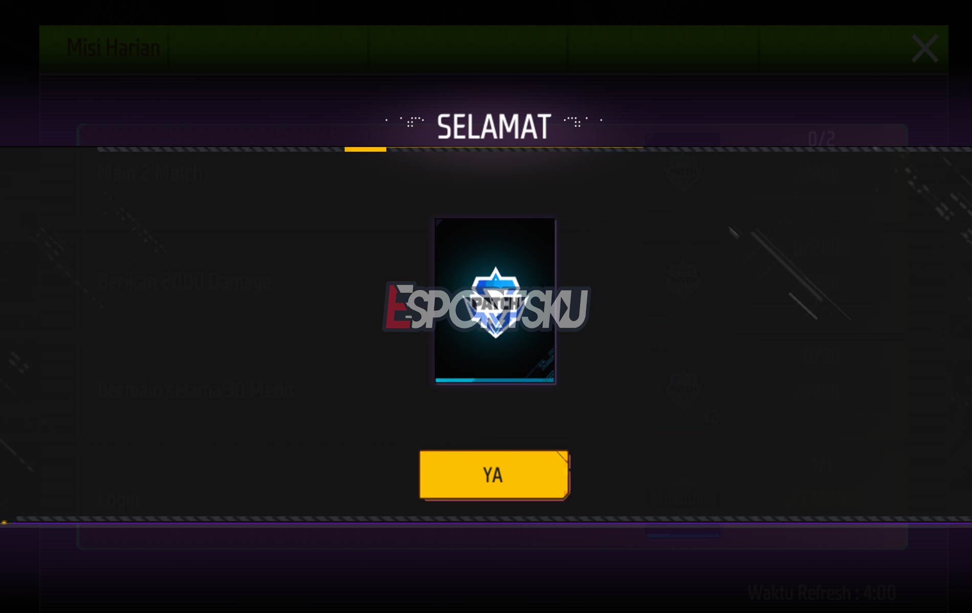 Cara Dapatkan Token Patch Biru Free Fire (FF) – Esportsku