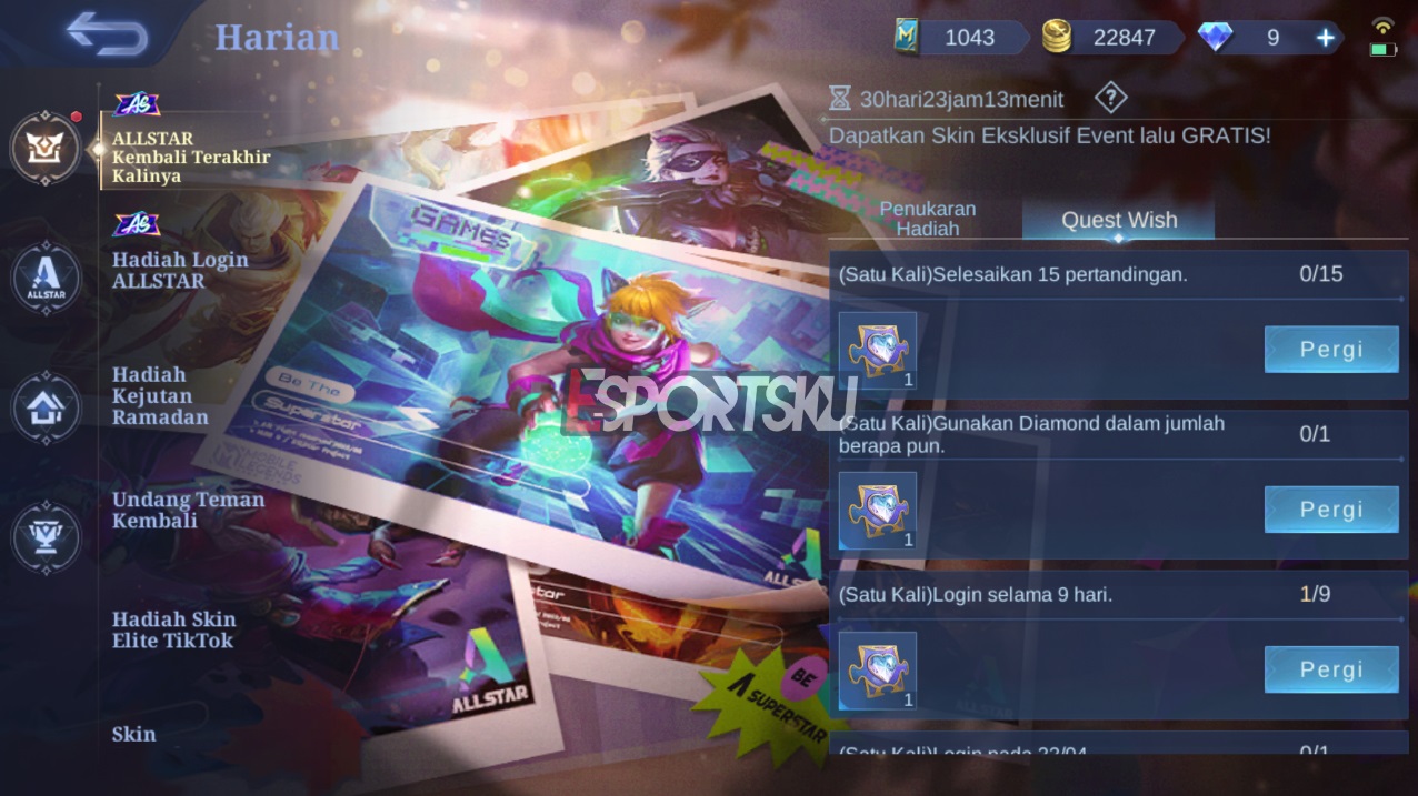 How to Get Wish Skin Fragment AllStar Mobile Legends (ML) - Esports