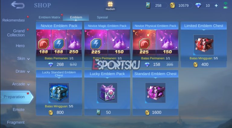 Cara Membeli Emblem Chest Mobile Legends (ML) – Esportsku