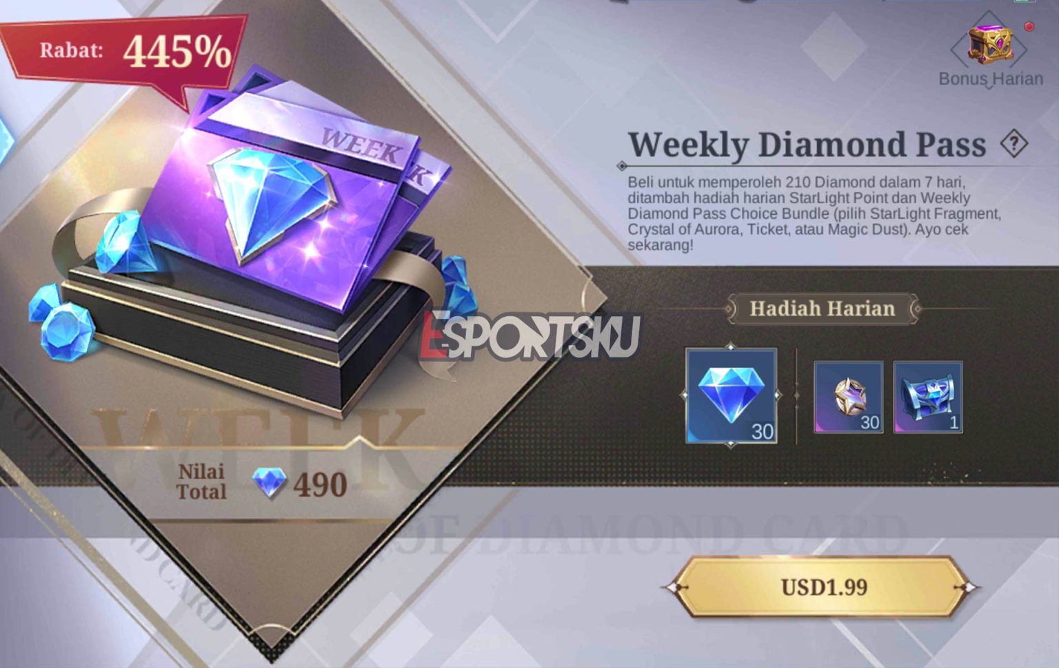 Cara Curang Dapat 2100 Diamond Mobile Legends (ML) – Esportsku