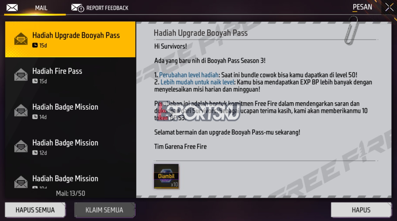 Level Hadiah Bundle Booyah Pass FF Turun, Makin Mudah? – Esportsku