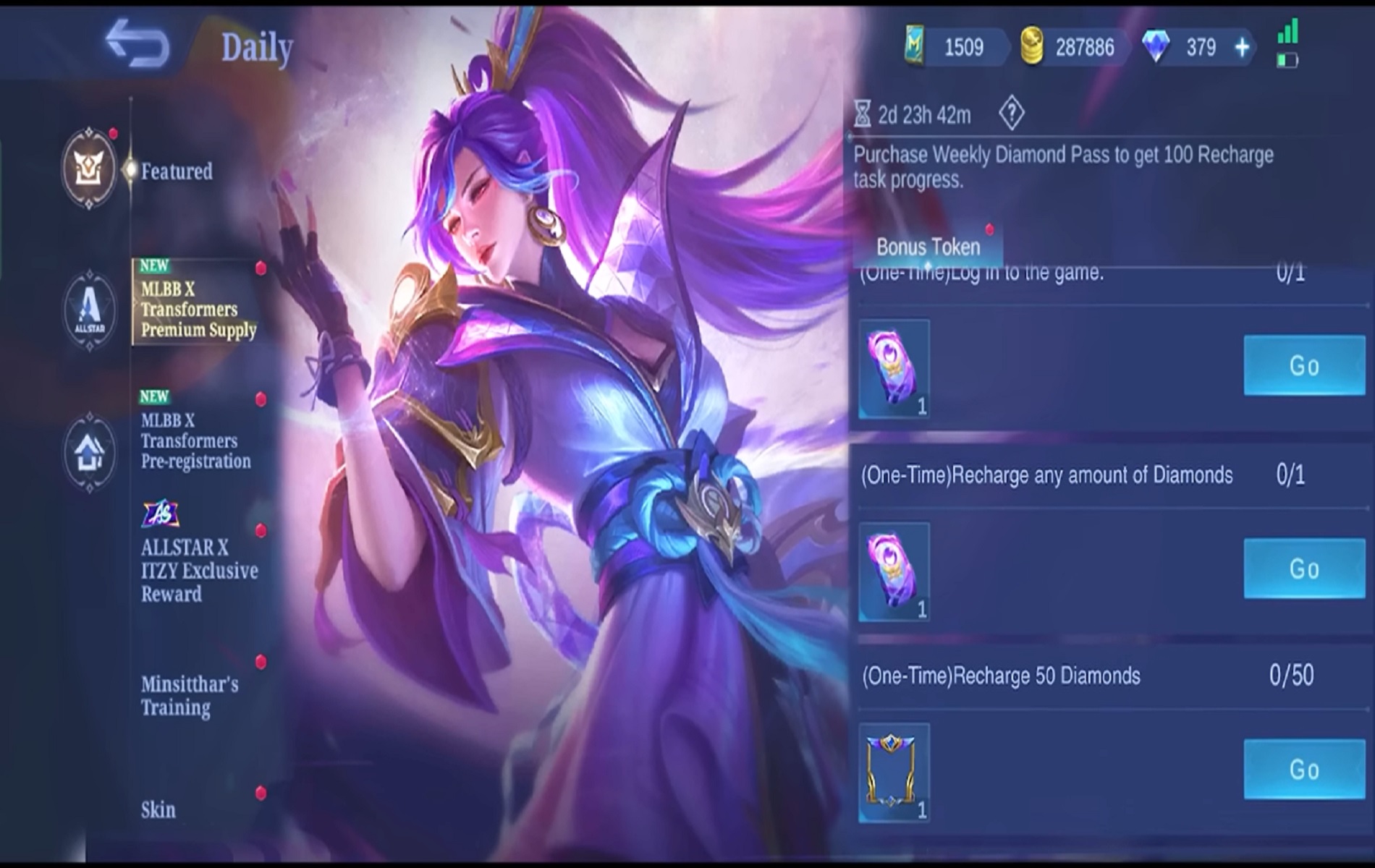 Quest Bonus Token Moonlit Wish Mobile Legends (ML) - Esports
