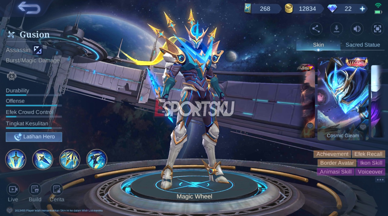 Skin Gusion Termahal di Mobile Legends (ML) – Esportsku