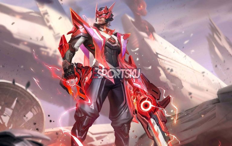 Tampilan Skin Collector Clint Crimson Blast Mobile Legends (ML) – Esportsku