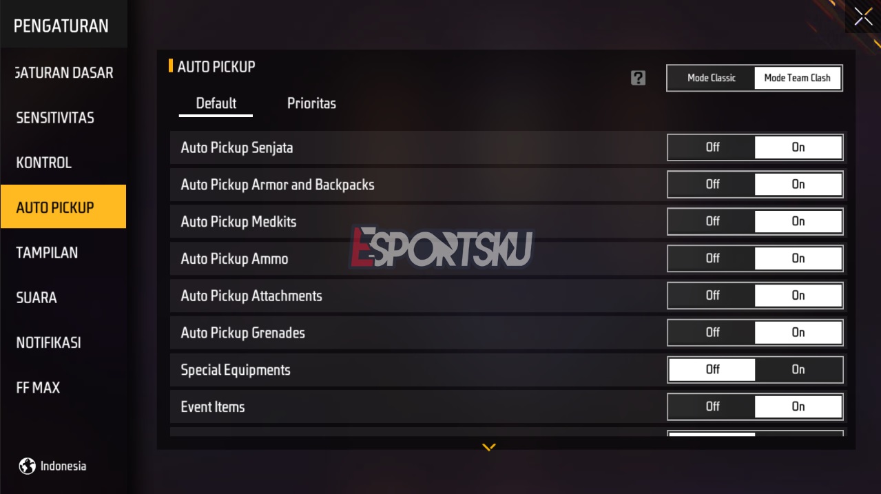 Tips Setting Auto Pickup Free Fire (FF), Looting Makin Aman! – Esportsku
