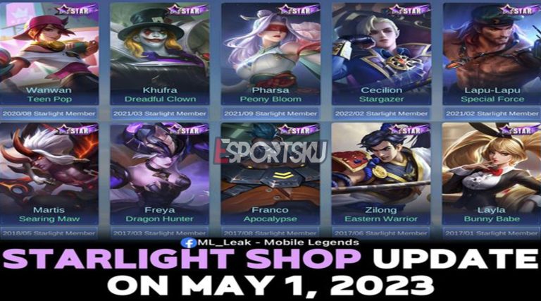 Update Starlight Shop Mei 2023 Mobile Legends (ML) – Esportsku