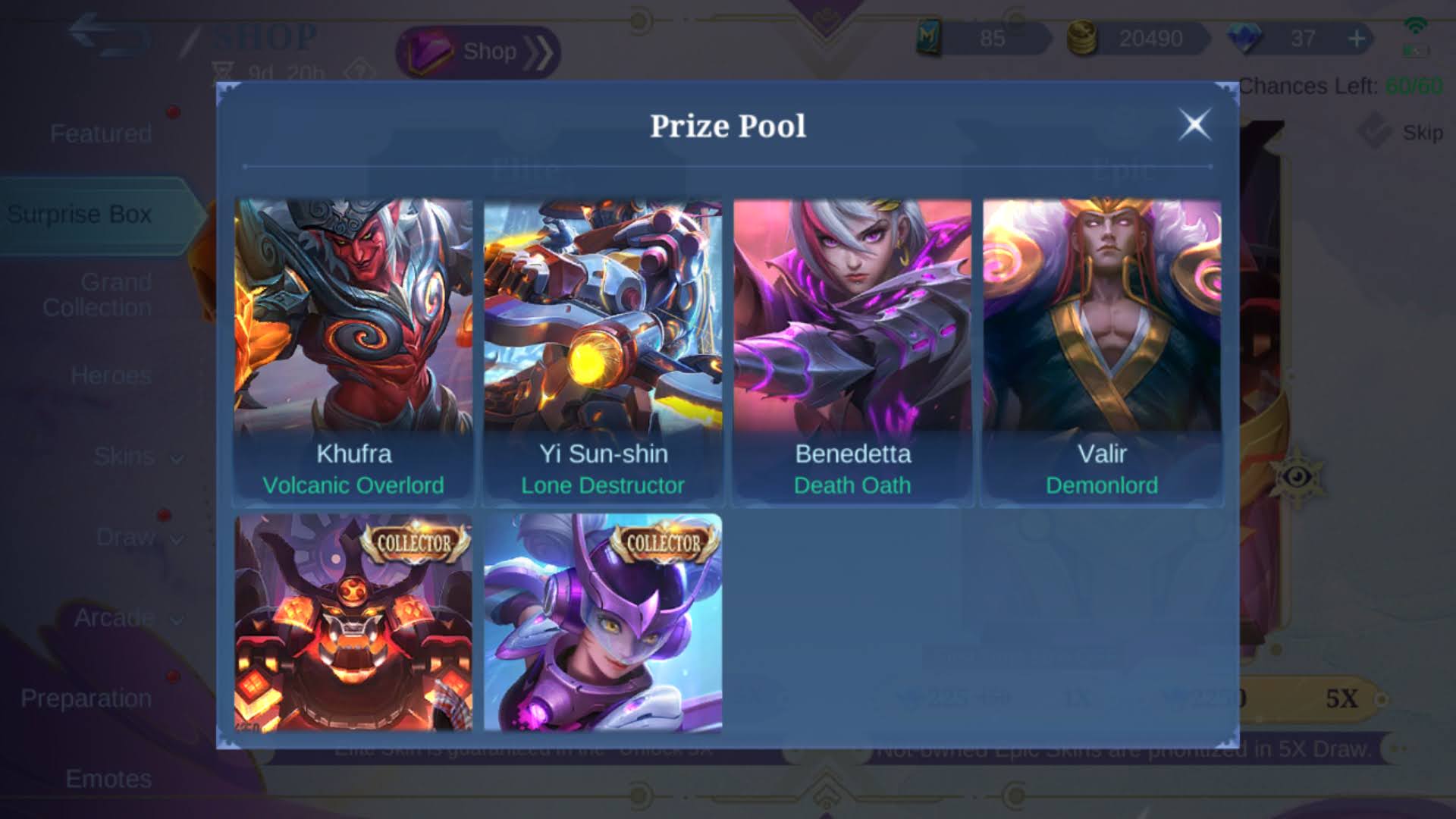 Skin Suprise Box Mobile Legends (ML) – Esportsku