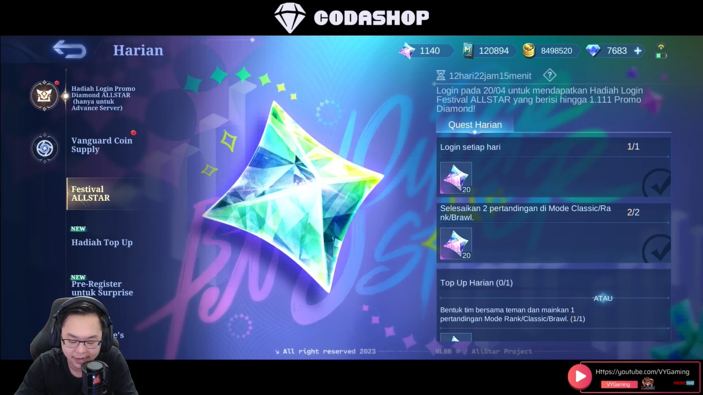 Quest Promo Diamond ALLSTAR 2023 Mobile Legends (ML) – Esportsku