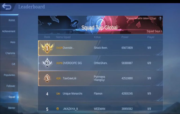 5 Cara Melihat ID Squad Mobile Legends (ML), Ajak Anggota Baru! – Esportsku