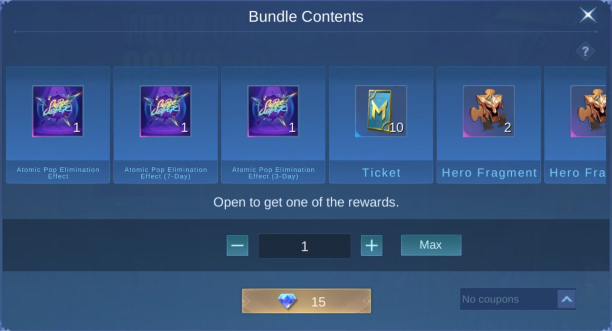 How Many Drop Rate Battle Effect Atomic Pop Mobile Legends (ML)? - Esports