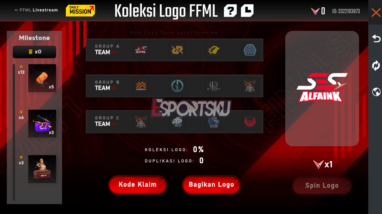 Kode Logo Tim FFML S7 Free Fire (FF), Ada Disini! – Esportsku