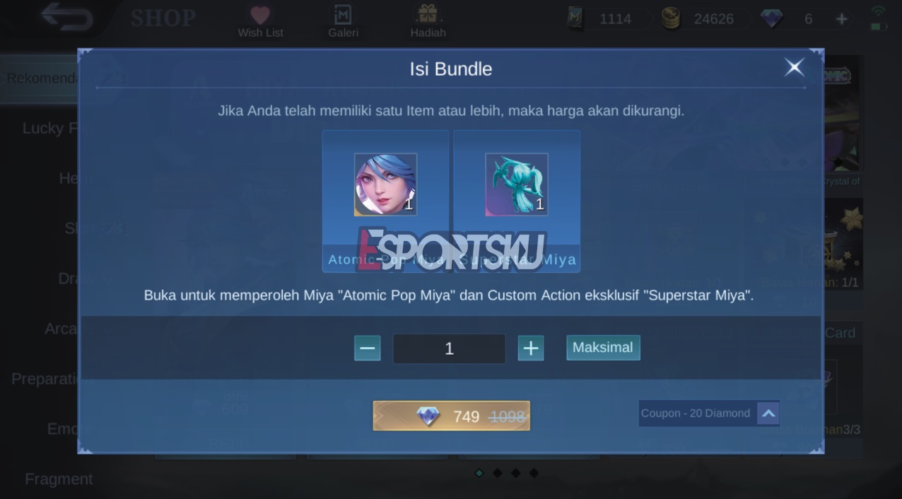 How to Get the Superstar Miya Action Emote Mobile Legends (ML) - Esports