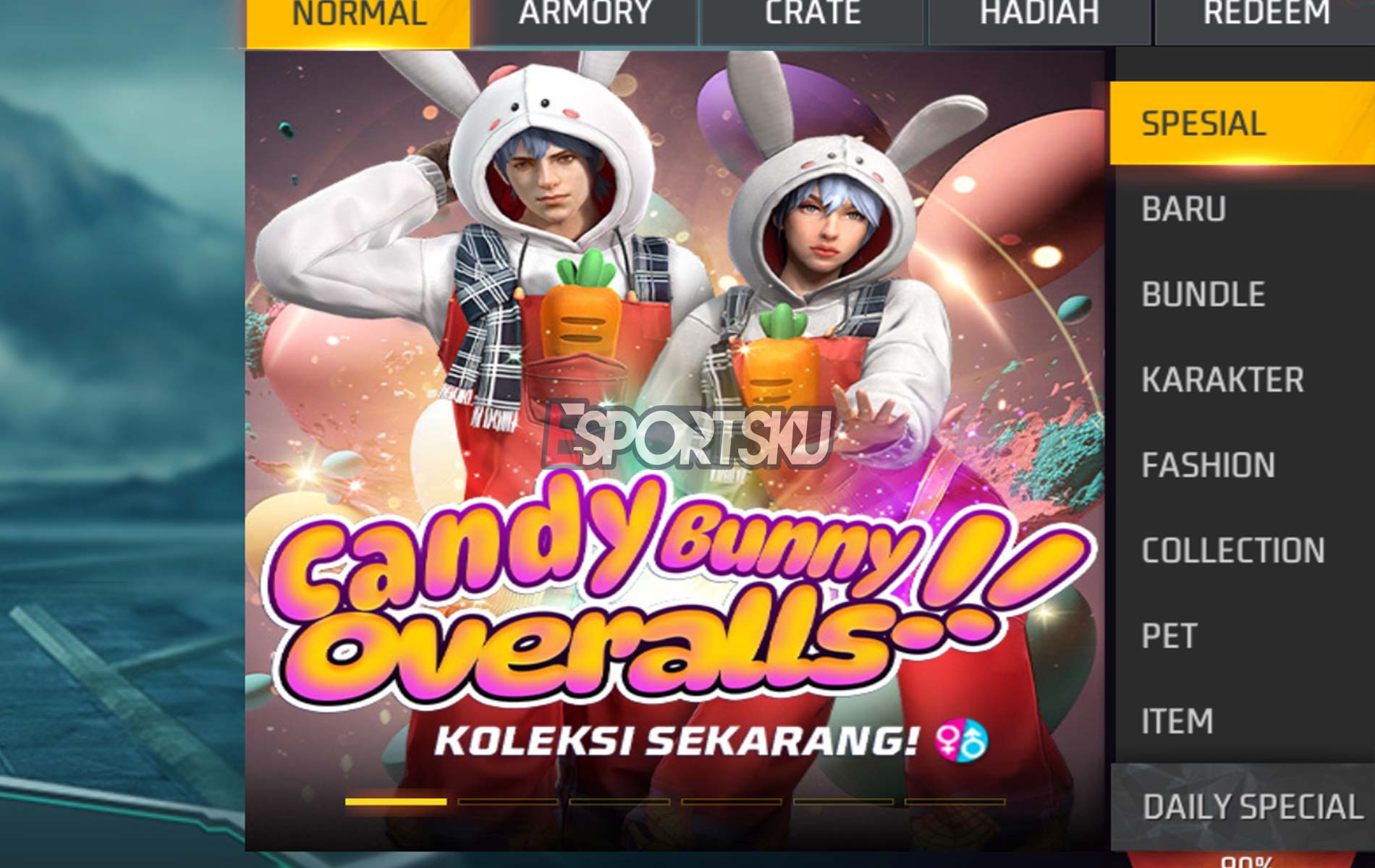 Cara Dapatkan Bundle Candy Bunny Overalls Free Fire (FF) – Esportsku