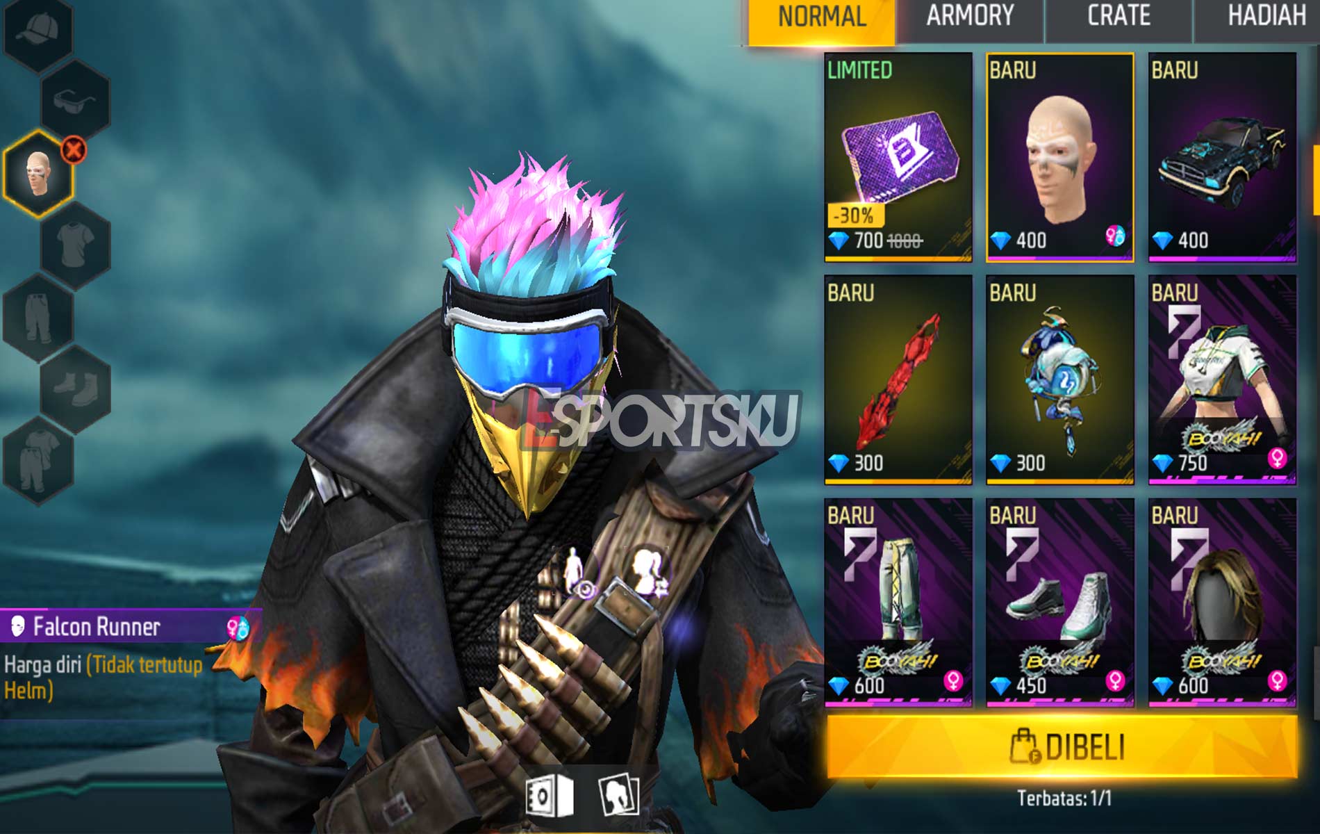 Cara Dapatkan Facepaint Falcon Runner Free Fire (FF) – Esportsku