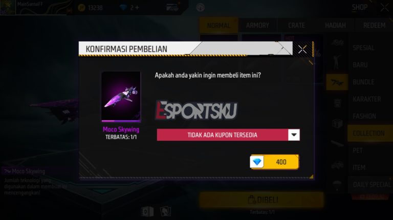 Cara Dapatkan Moco Skywing Free Fire (FF) – Esportsku