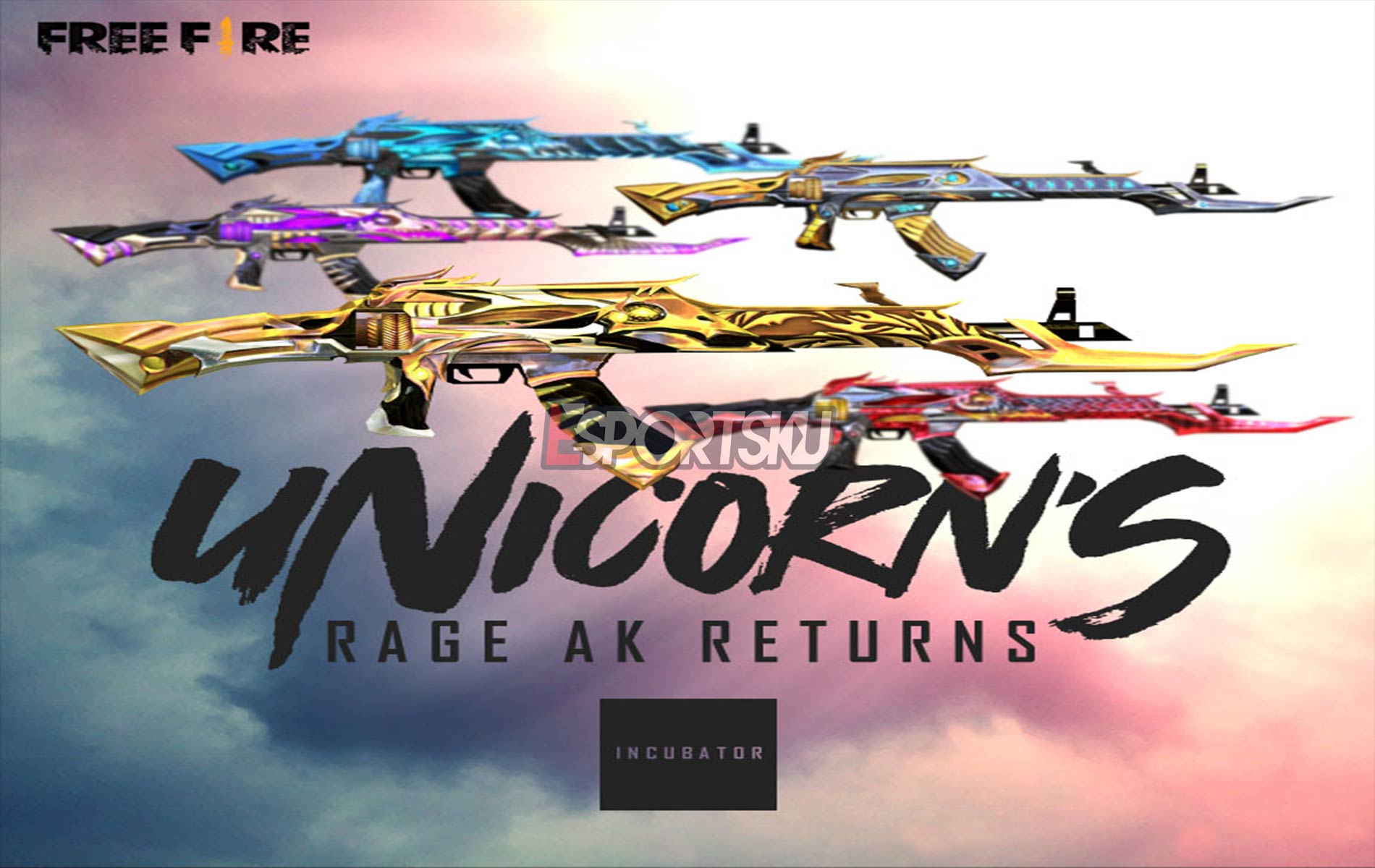 Cara Dapatkan Skin AK47 Unicorn Rage Free Fire (FF) – Esportsku