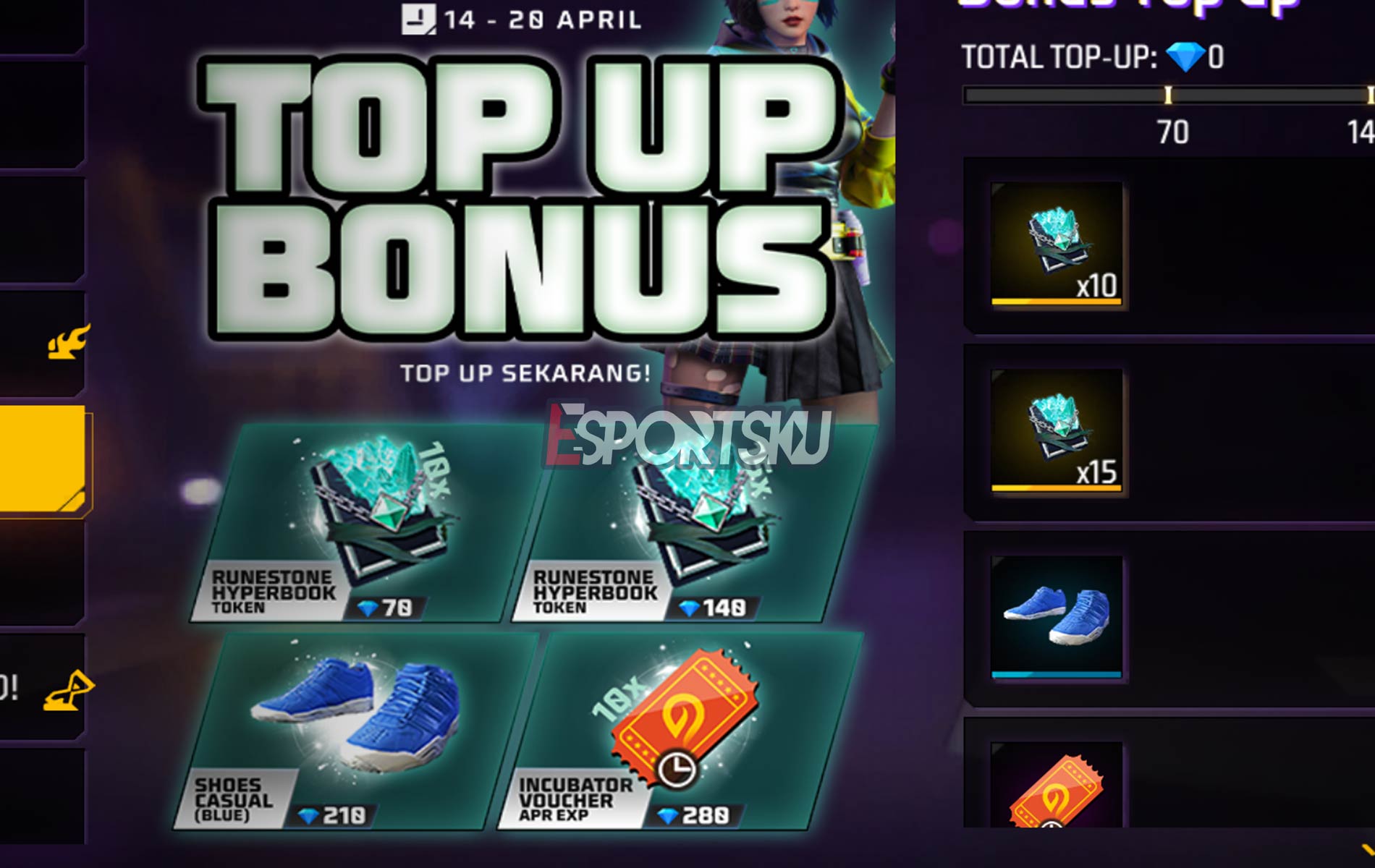 Cara Dapatkan Skin Sepatu Casual Biru Free Fire (FF) – Esportsku