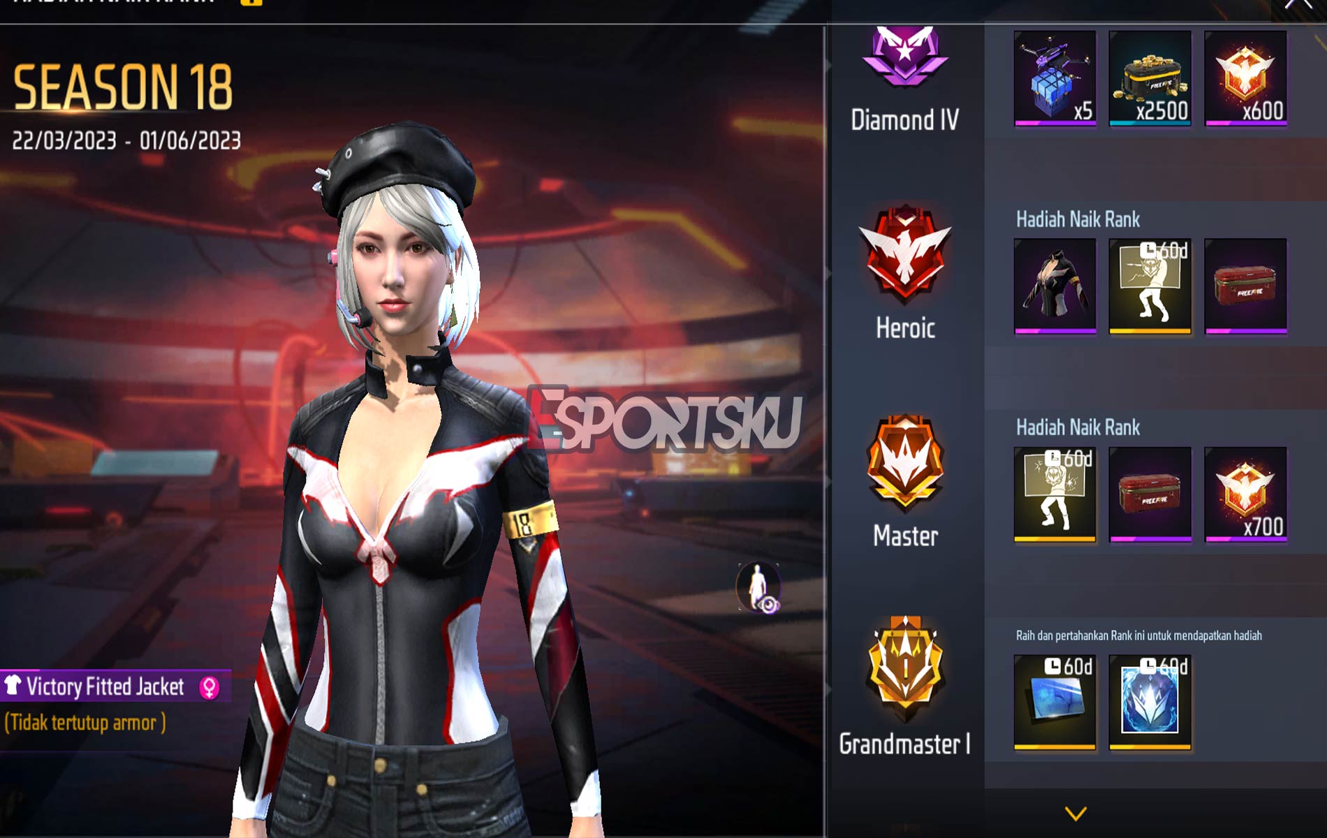 Cara Dapatkan Victory Fitted Jacket Free Fire (FF) – Esportsku