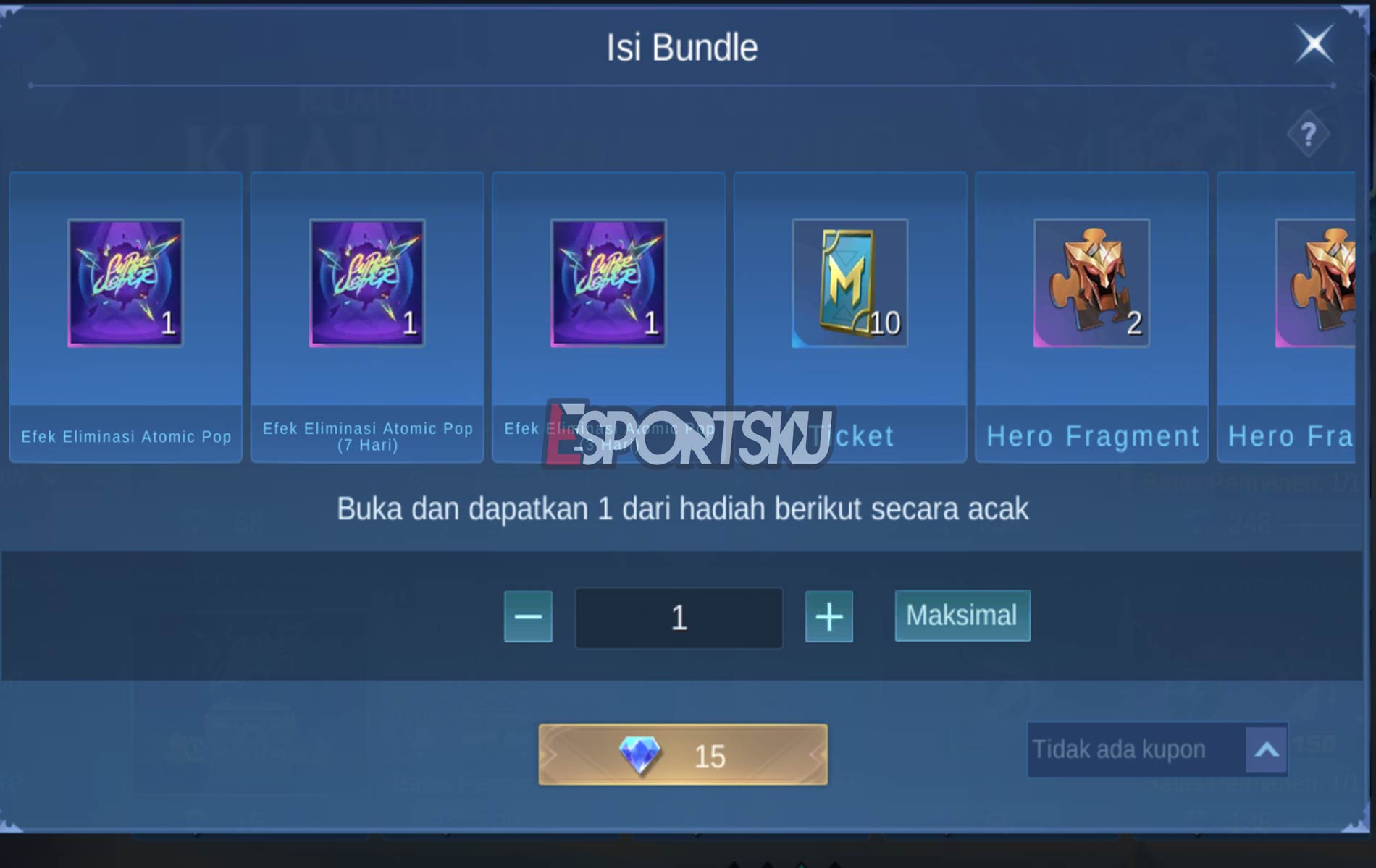 Harga Efek Eliminasi Automic Pop Mobile Legends (ML) – Esportsku