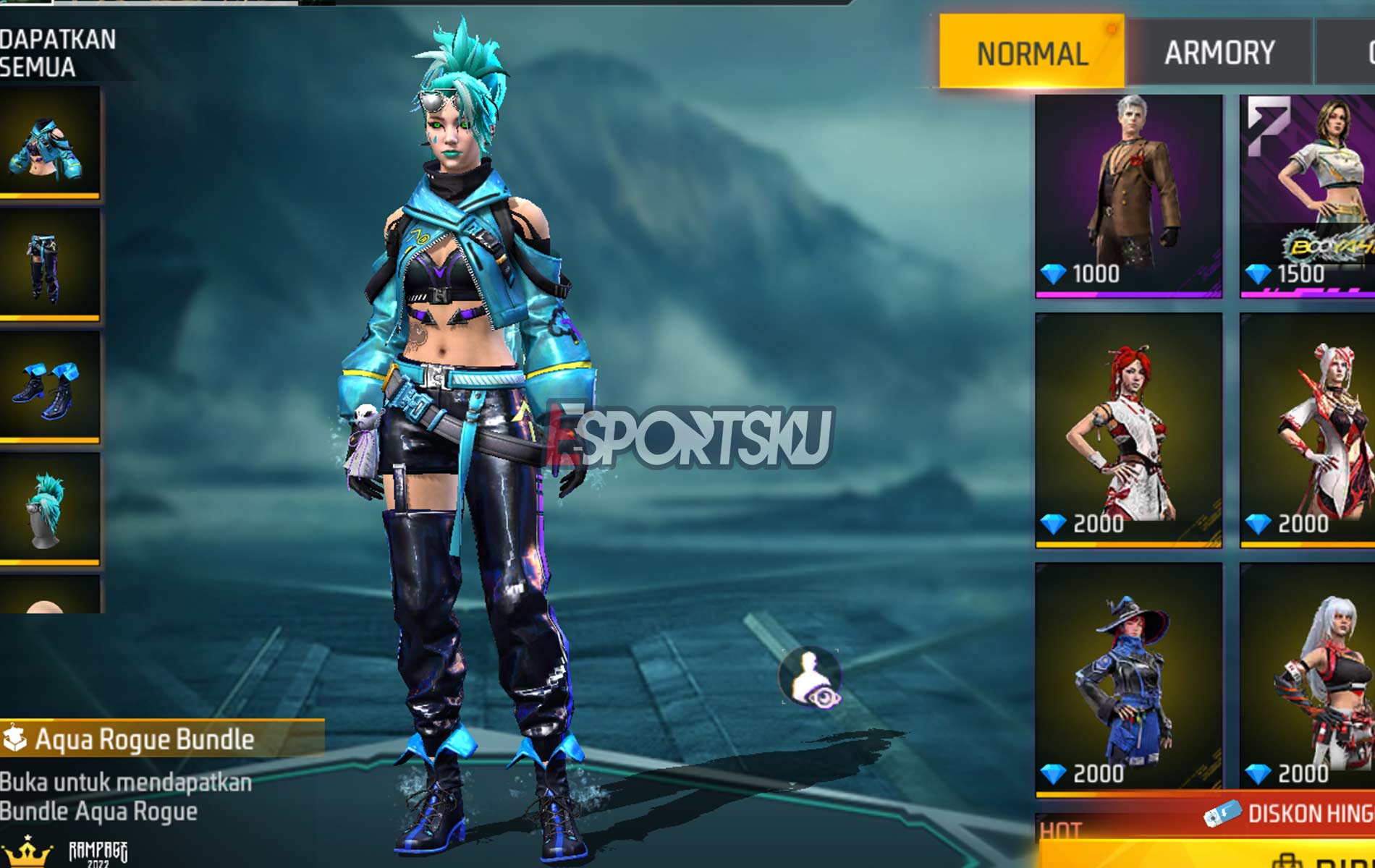 Kode Redeem Bundle Free Fire (FF) Aqua Rogue! – Esportsku