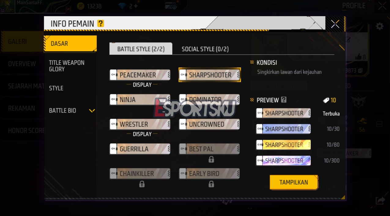Title Sharpshooter FF, Penembak Jitu Free Fire! – Esportsku
