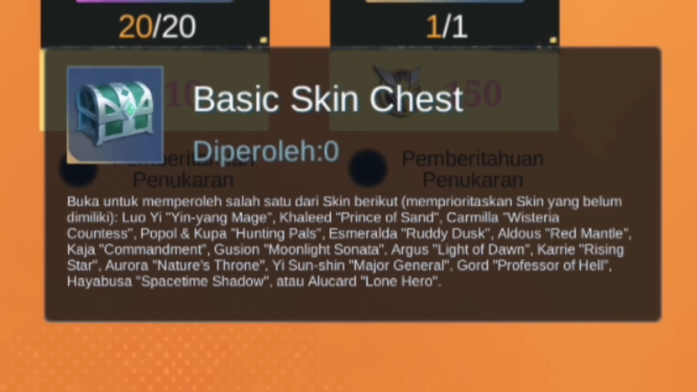 Dawning Star Event Guaranteed Special Skin Mobile Legends (ML) - Esports