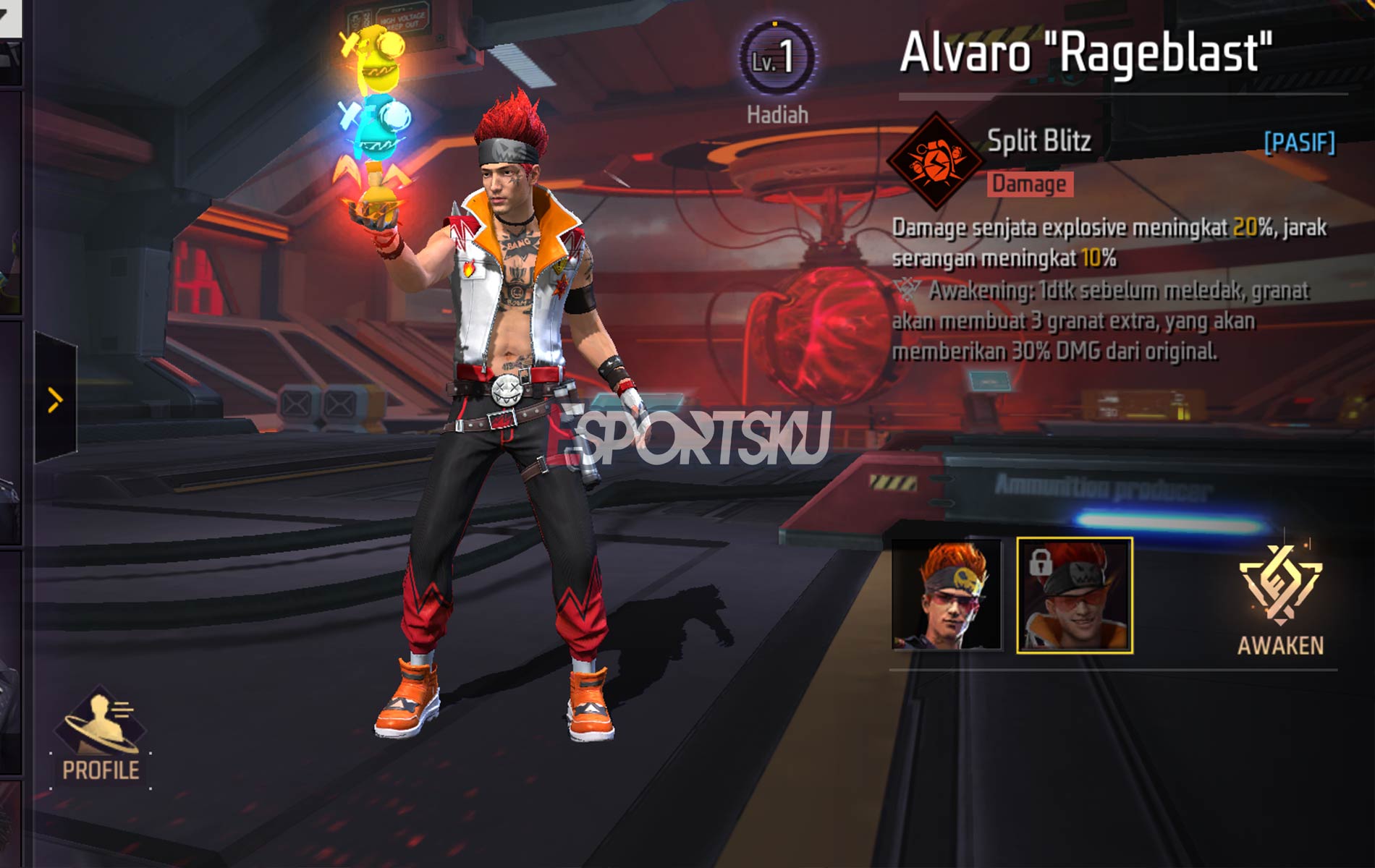 Cara Awakening Karakter Alvaro Free Fire (FF) – Esportsku