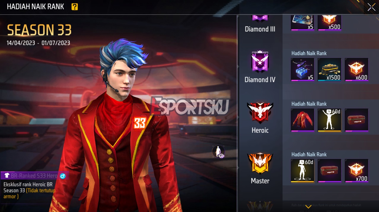 5 Cara Dapatkan Baju Season 33 Free Fire (FF) – Esportsku