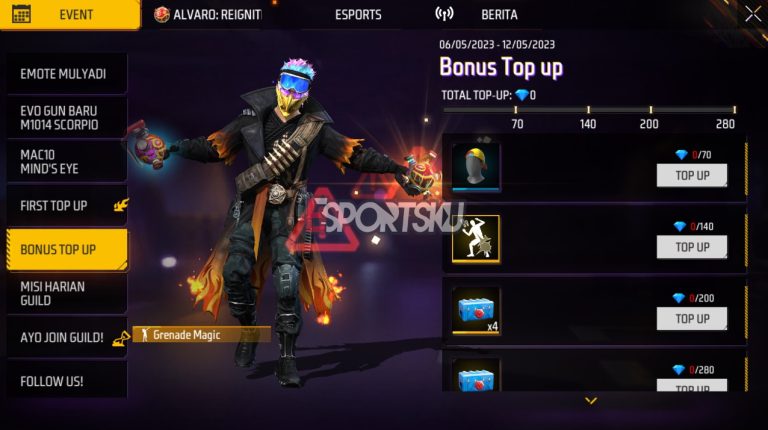 Harga Emote Grenade Magic Mythic Free Fire (FF) – Esportsku