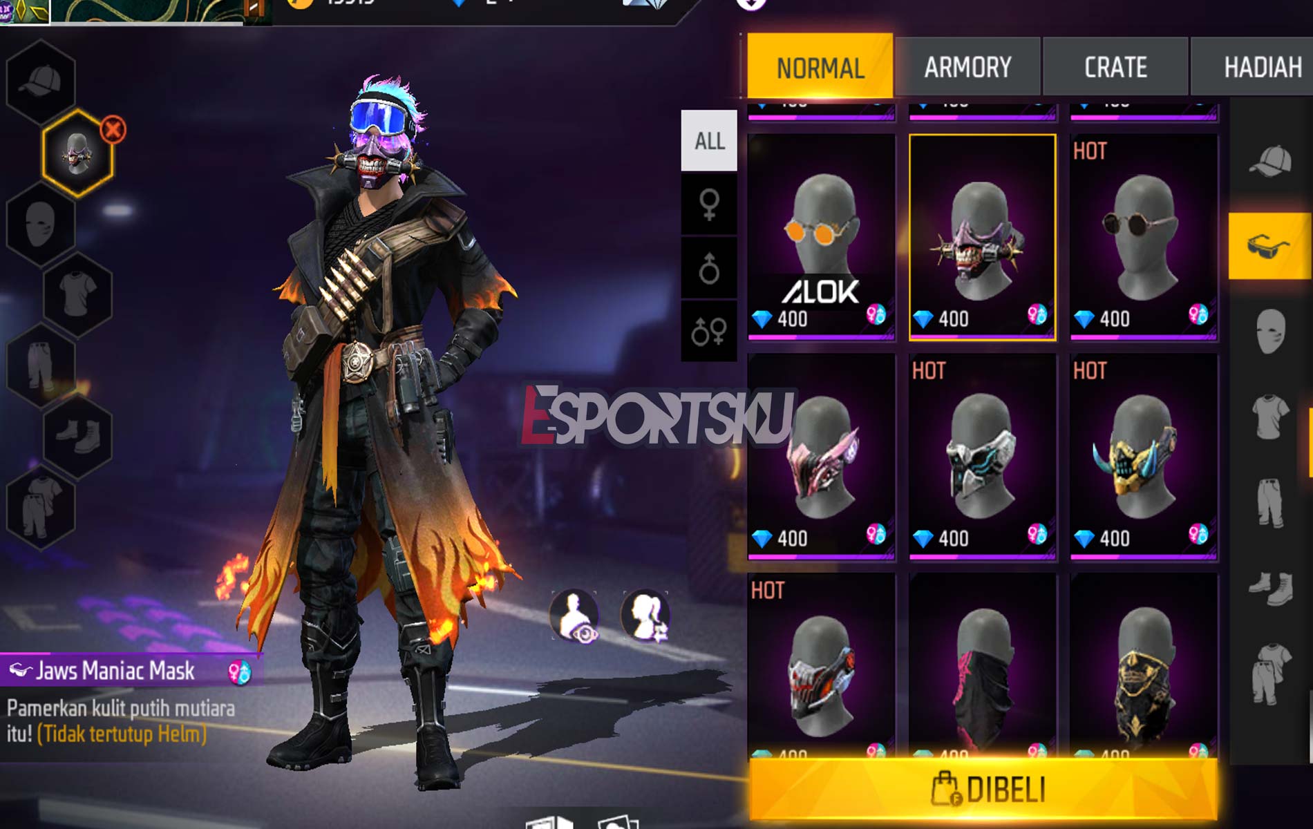 Cara Dapatkan Maniac Mask Free Fire (FF) – Esportsku