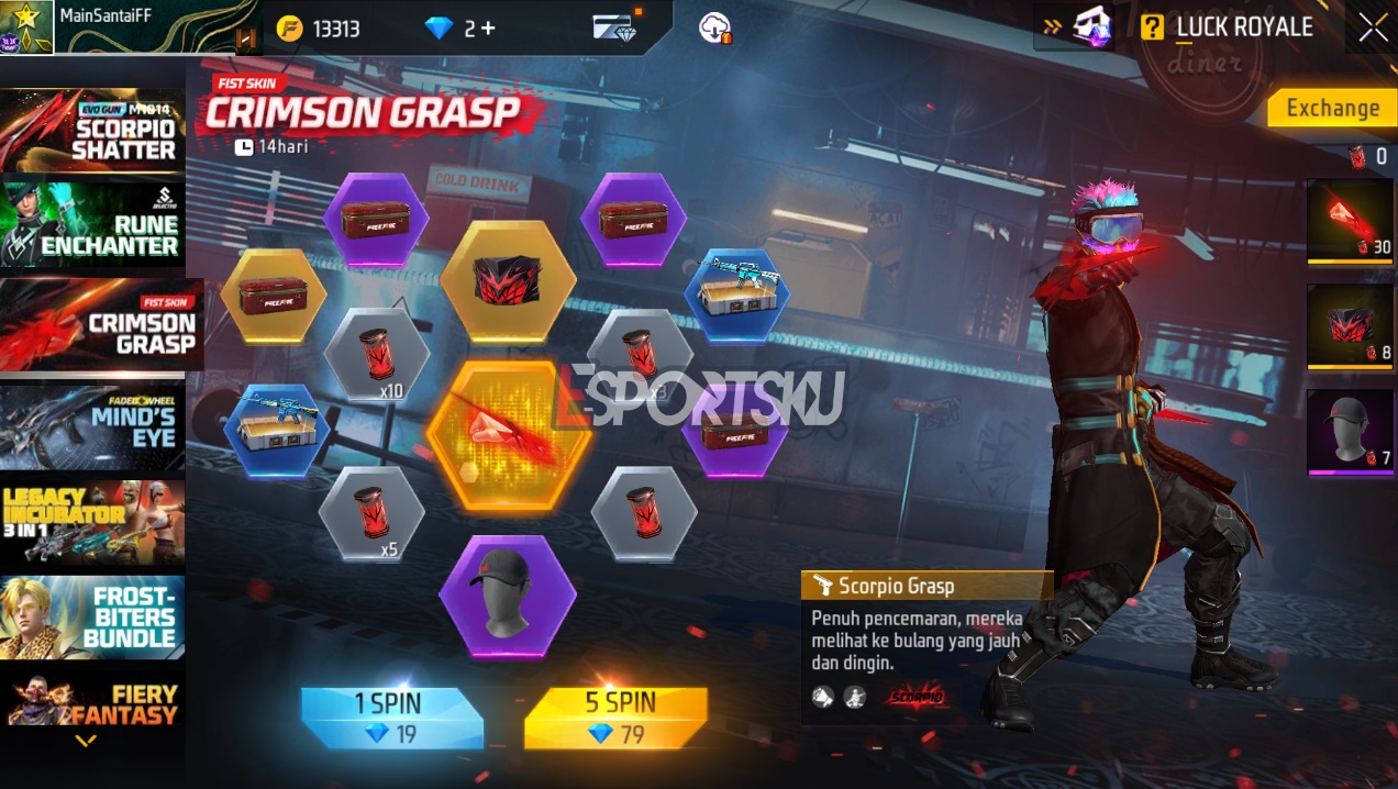Cara Dapatkan Skin Fist Scorpio Grasp Free Fire (FF) – Esportsku