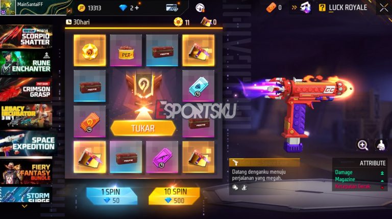 Cara Dapatkan Skin Mini Uzi Outer Cosmos Free Fire (FF) – Esportsku