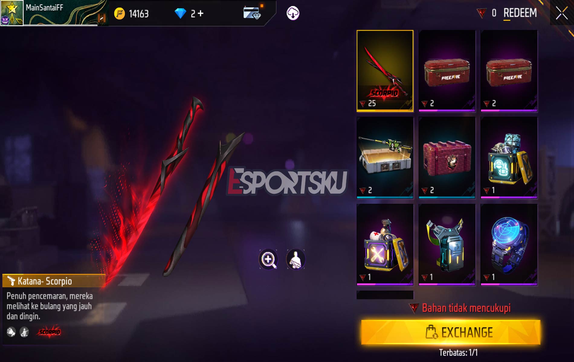 5 Cara Dapatkan Skin Pan Scorpio Free Fire (FF) – Esportsku