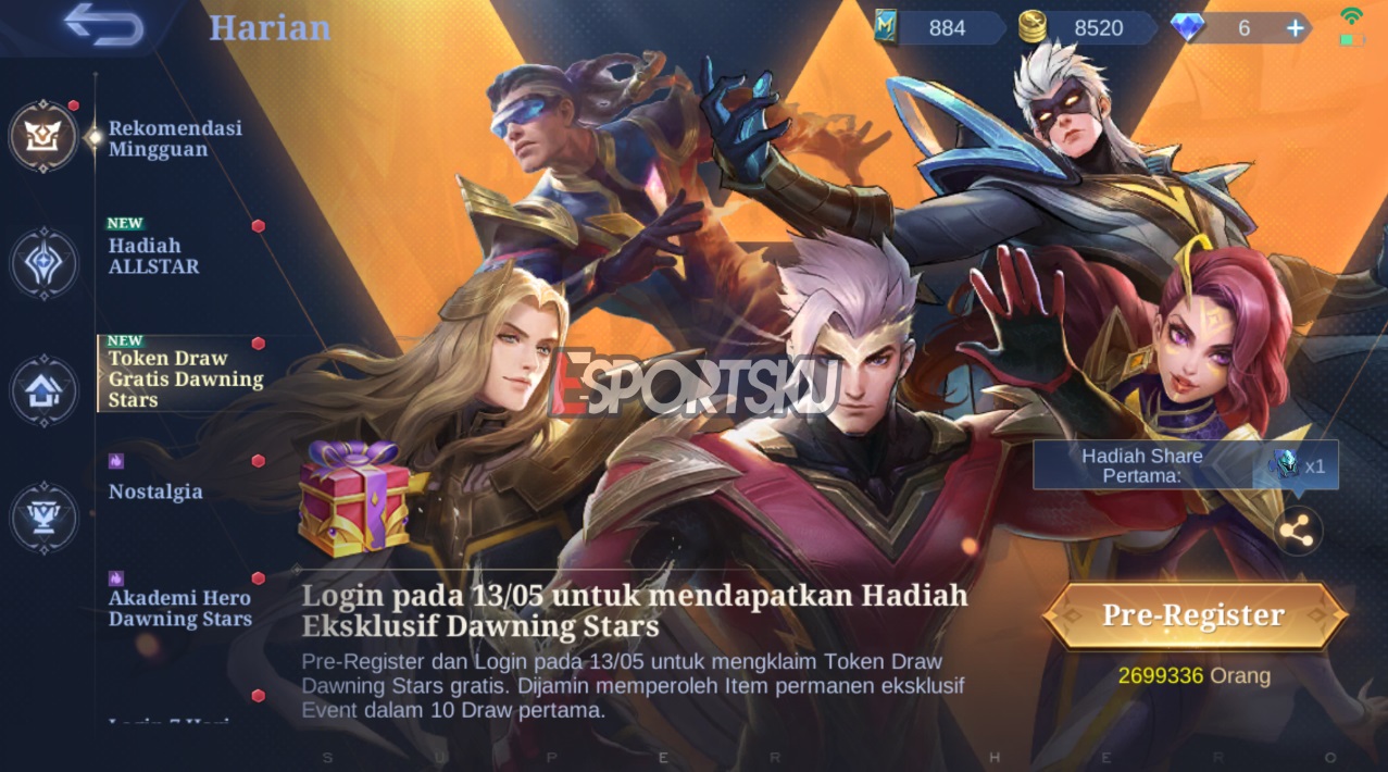 How many phases of the Dawning Star event Mobile Legends (ML)? - Esports