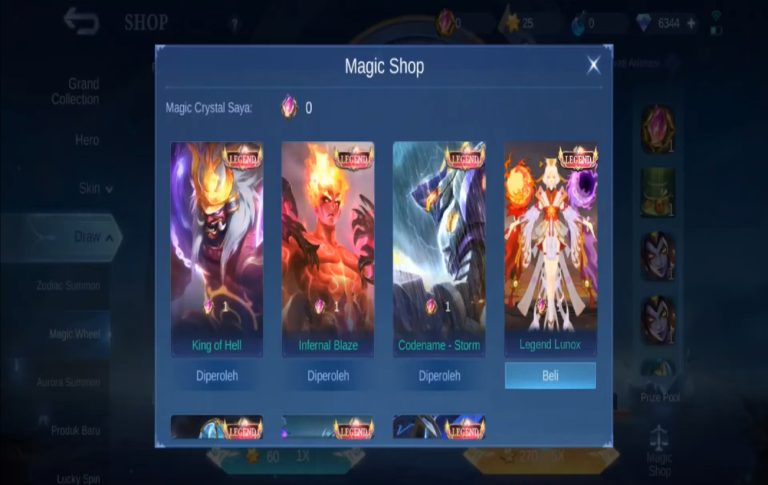Cara Dapat Skin Legend Lunox Mobile Legends (ML)? – Esportsku
