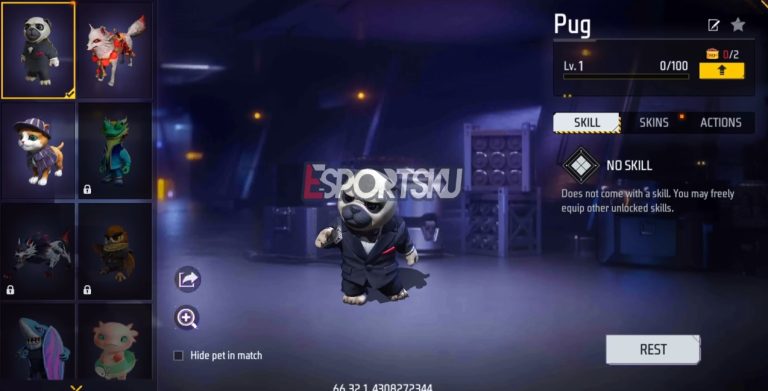 Pet Baru Anjing Pug Free Fire (FF) – Esportsku