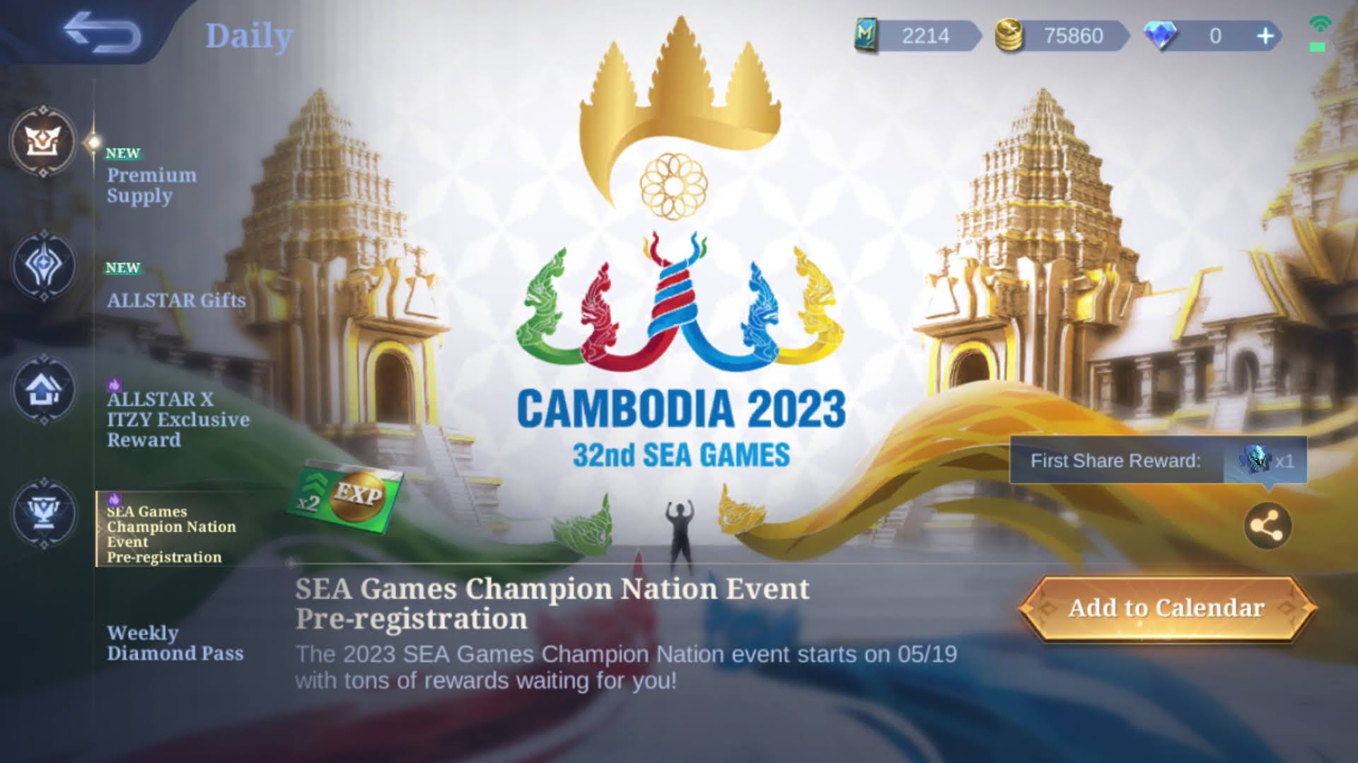 Pre-Register Sea Games Mobile Legends (ML), Get Skin Prizes? - Esports