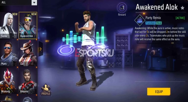 Skill Awakening Alok FF, Bikin Nada Lagu Free Fire! – Esportsku