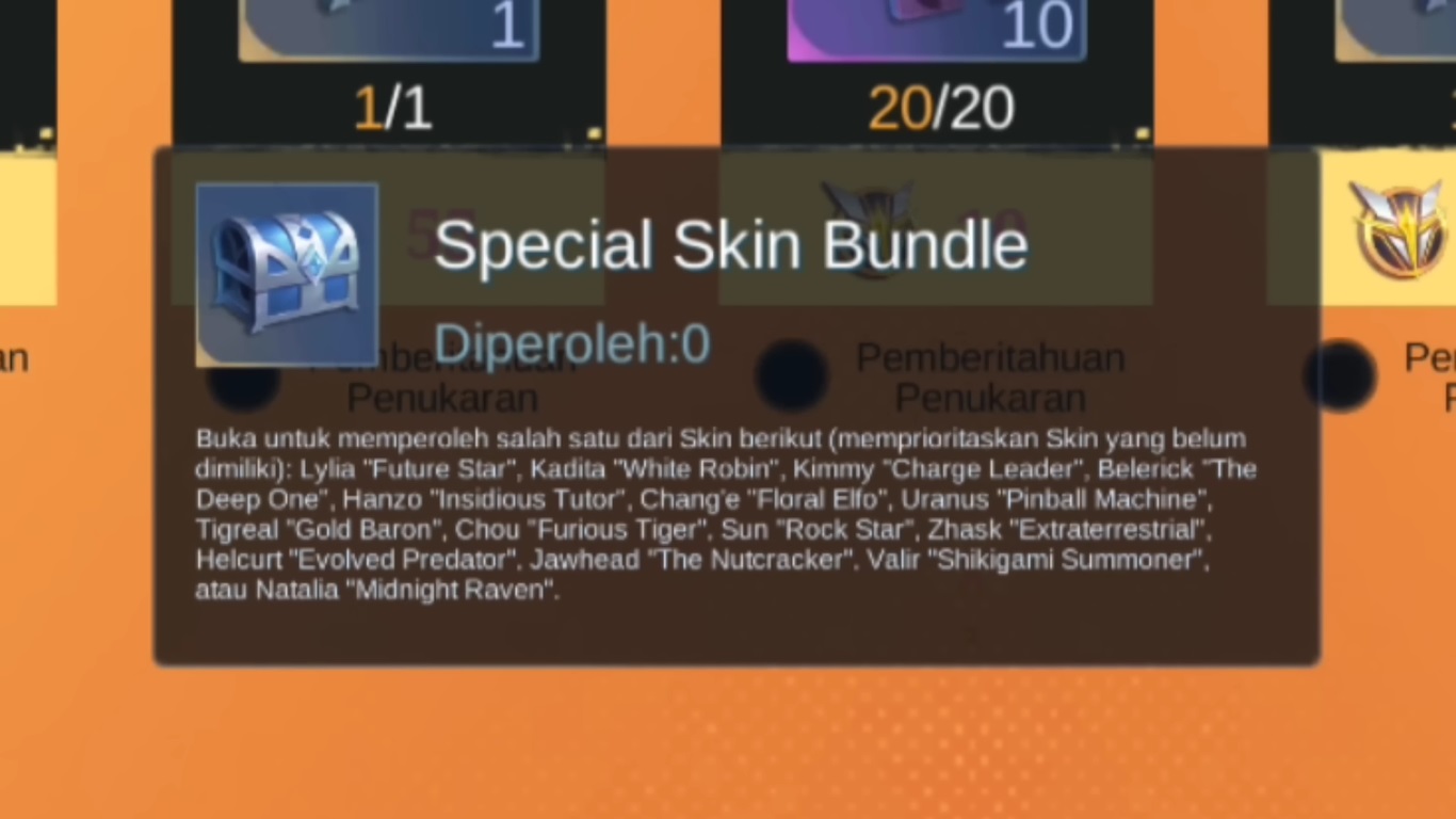 Dawning Star Event Guaranteed Special Skin Mobile Legends (ML) - Esports