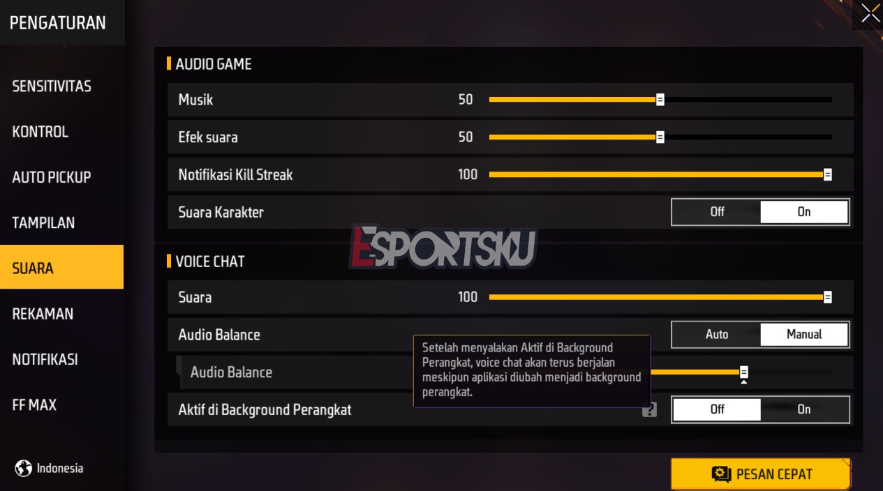 Audio Background FF, Penanda Match Mulai! – Esportsku