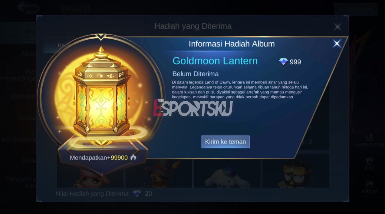 Berapa Diamond Goldmoon Lantern Gift Mobile Legends (ML)? – Esportsku