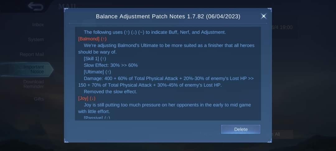 Buff Balmond Hero Strong Adds Damage, Patch June 2023 Mobile Legends ...
