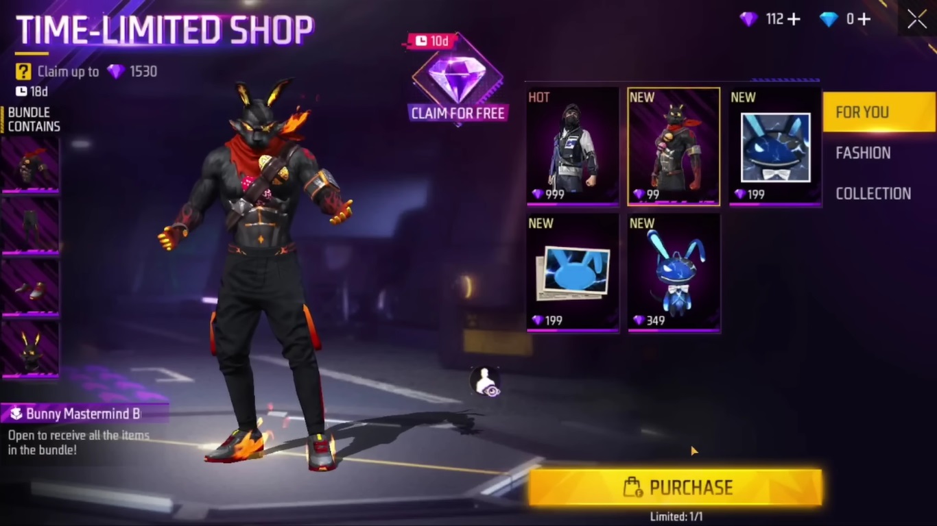 Berapa Diamond Bundle Bunny Mastermind Epic Free Fire (FF)? – Esportsku