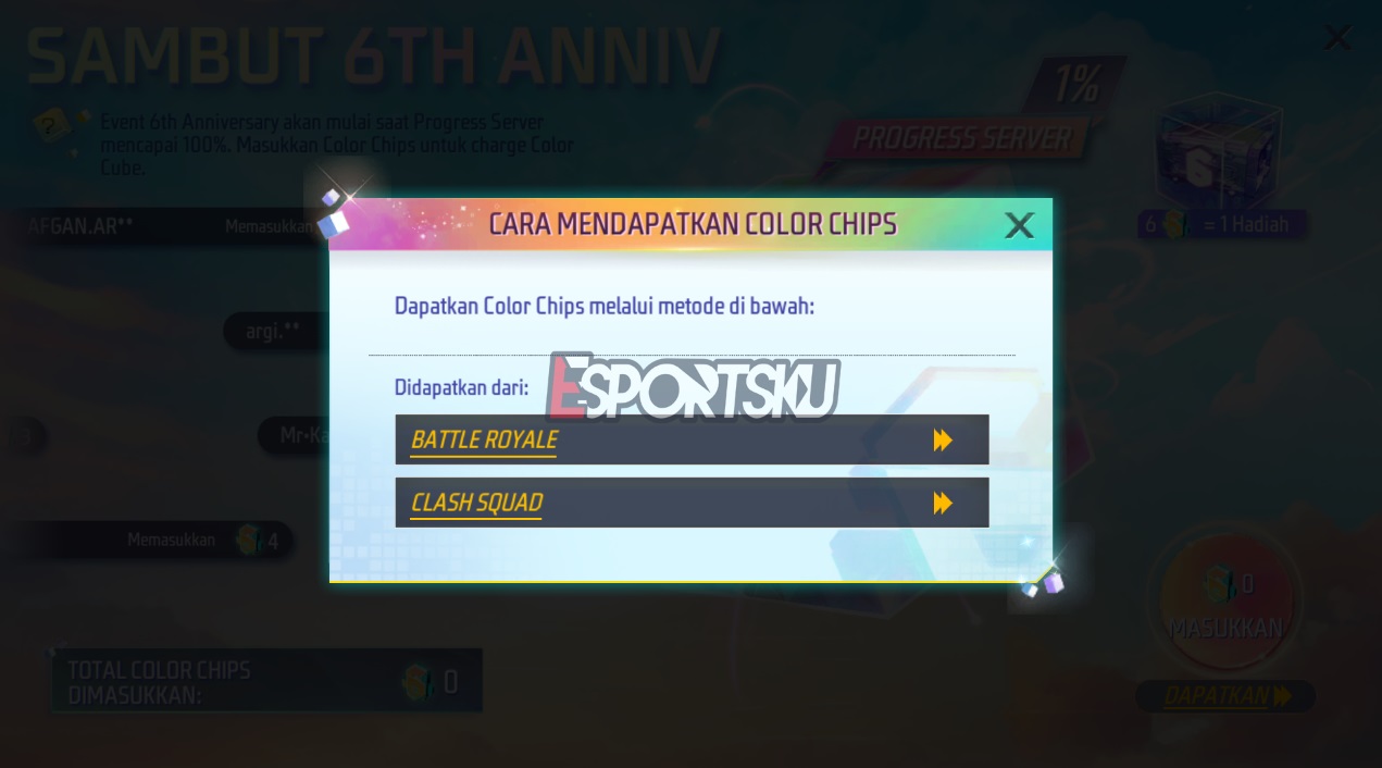 5 Ways To Get Token Color Chips Free Fire (FF) - Esports